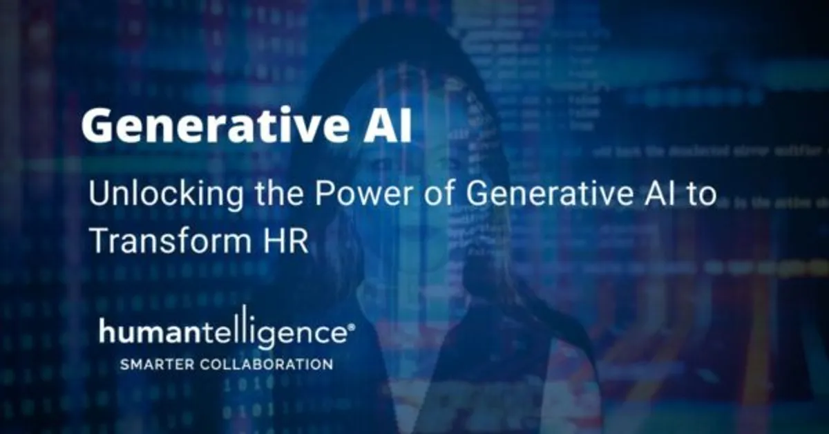 Generative AI to Transform HR
